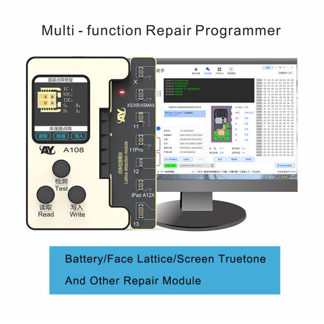 AY A108 Multi-function Repair Programmer with Face ID Lattice Repair